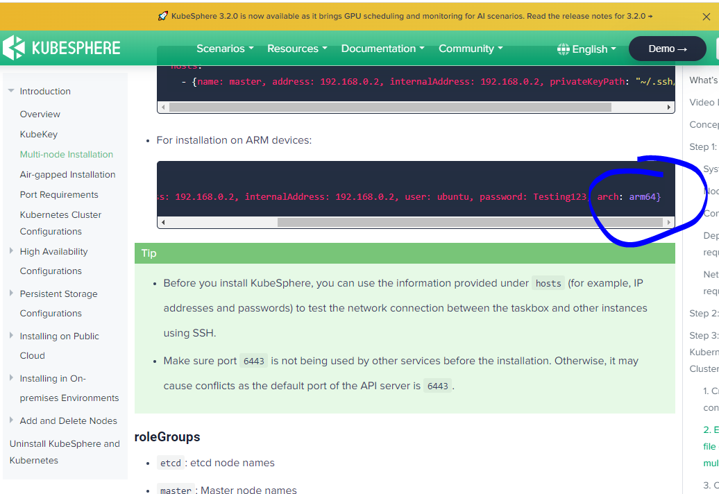 Oracle Cloud Infrastructure Installation on arm64 Instance - Namespace : kubesphere-system Name ...