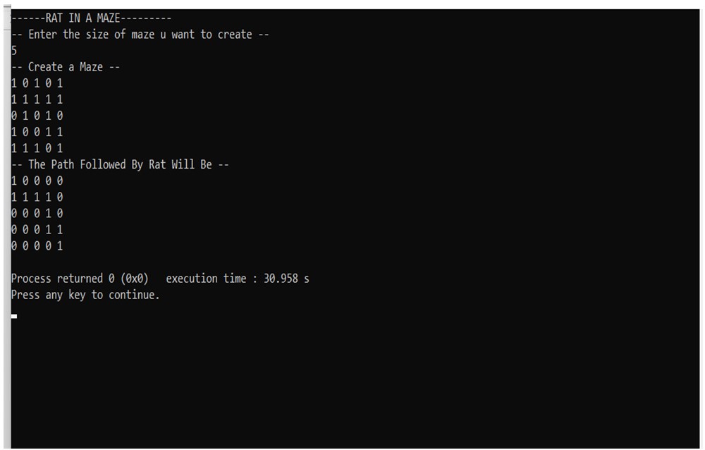 GitHub - iAdityaSingh/Rat-in-a-Maze: It is a game designed in c++ where ...