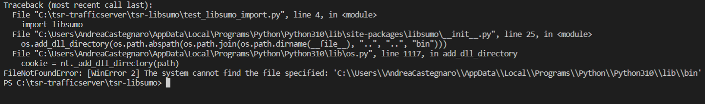 Unable to import libsumo after building (Windows) · Issue #11103 ...