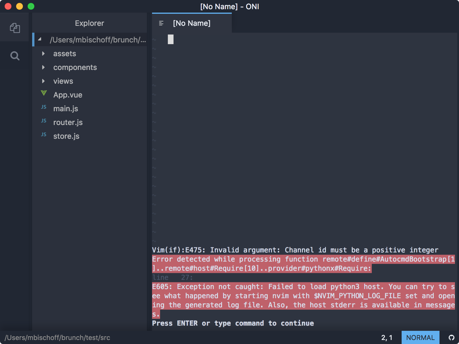 Problem loading `init.vim` · Issue #1988 · onivim/oni · GitHub