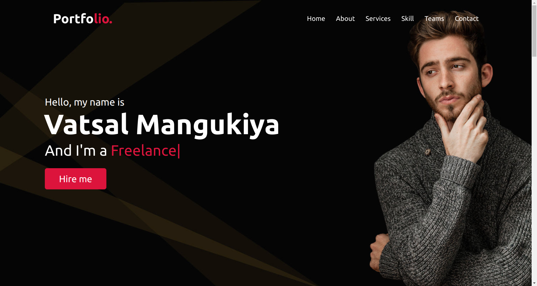 GitHub - vats147/Portfolio: Simple Portfolio website