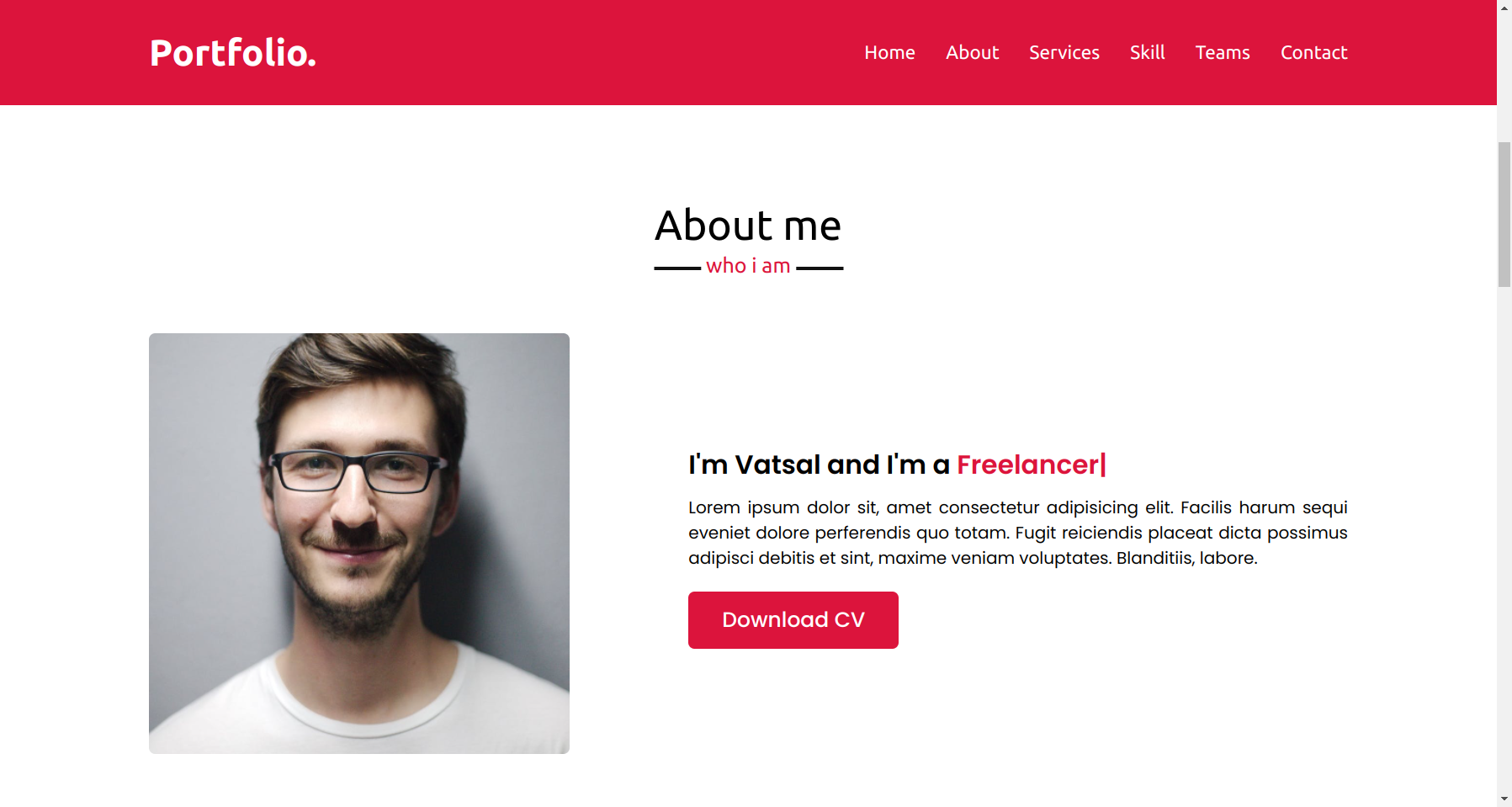 GitHub - vats147/Portfolio: Simple Portfolio website