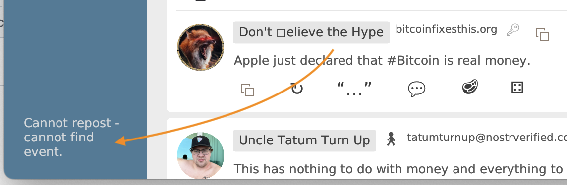 Missing repost preview on not cached events · Issue #401 · mikedilger/gossip · GitHub