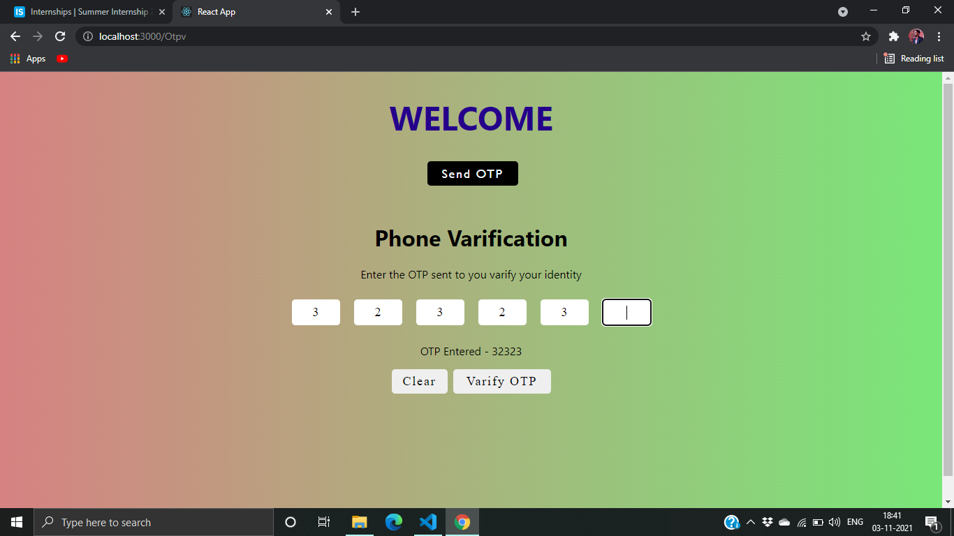 GitHub - Rajkapoor51/OTP-Varification-in-ReactJs: It is Simple OTP ...