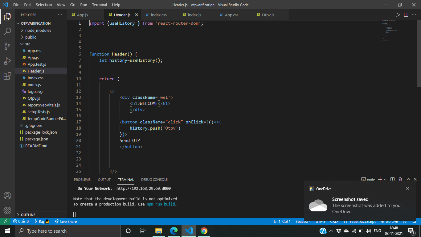 GitHub - Rajkapoor51/OTP-Varification-in-ReactJs: It is Simple OTP ...