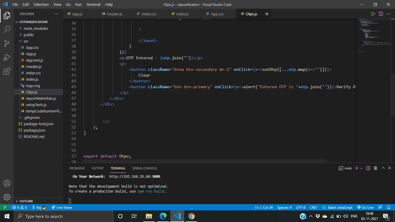 GitHub - Rajkapoor51/OTP-Varification-in-ReactJs: It is Simple OTP ...