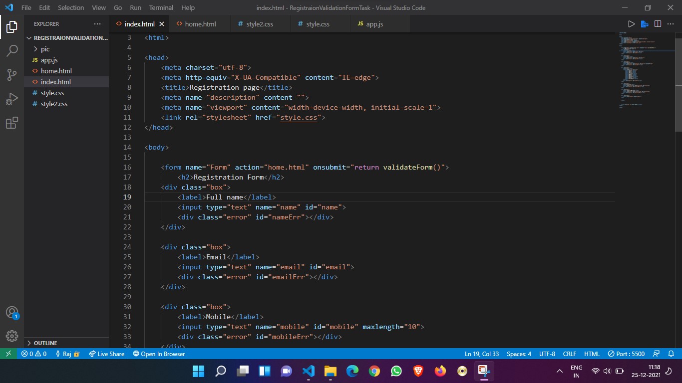 GitHub - Rajkapoor51/RegistrationValidationPage: It is a registration ...