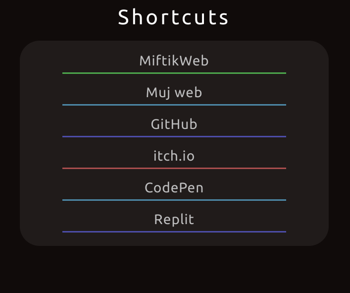 GitHub - MiftikCZ/html-shortcuts: HTML soubor který umožnuje rychleji ...
