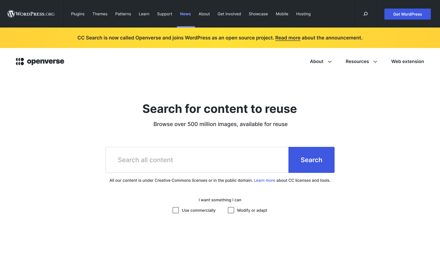 Onboarding CC Search users · Issue #42 · WordPress/openverse · GitHub