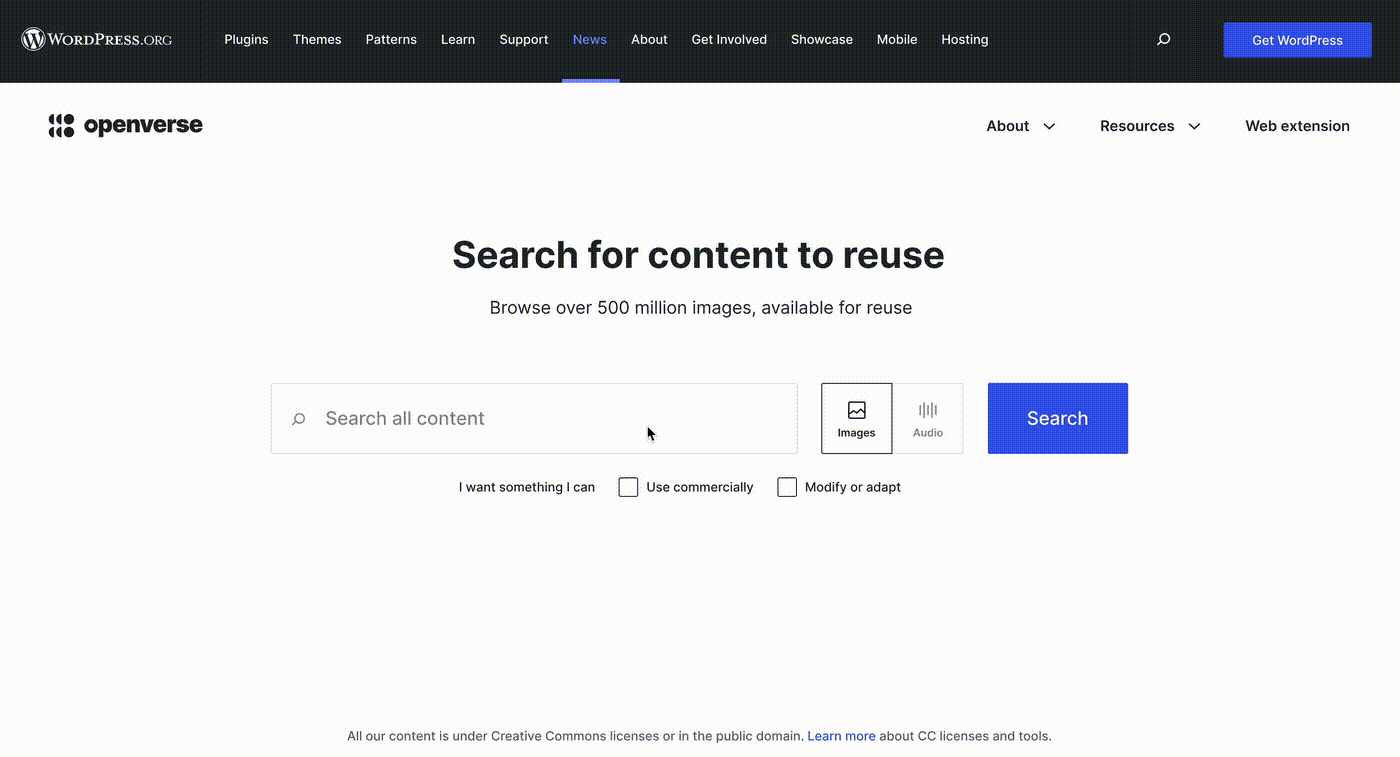 Improve transitional design of the homepage media type chooser · Issue #322 · WordPress ...