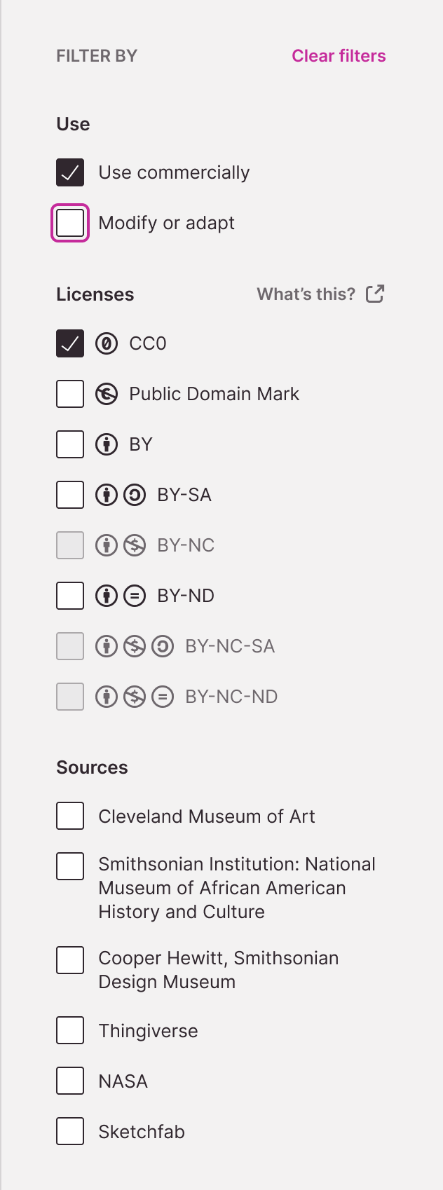 Filter sidebar improvement · Issue #412 · WordPress/openverse-frontend ...