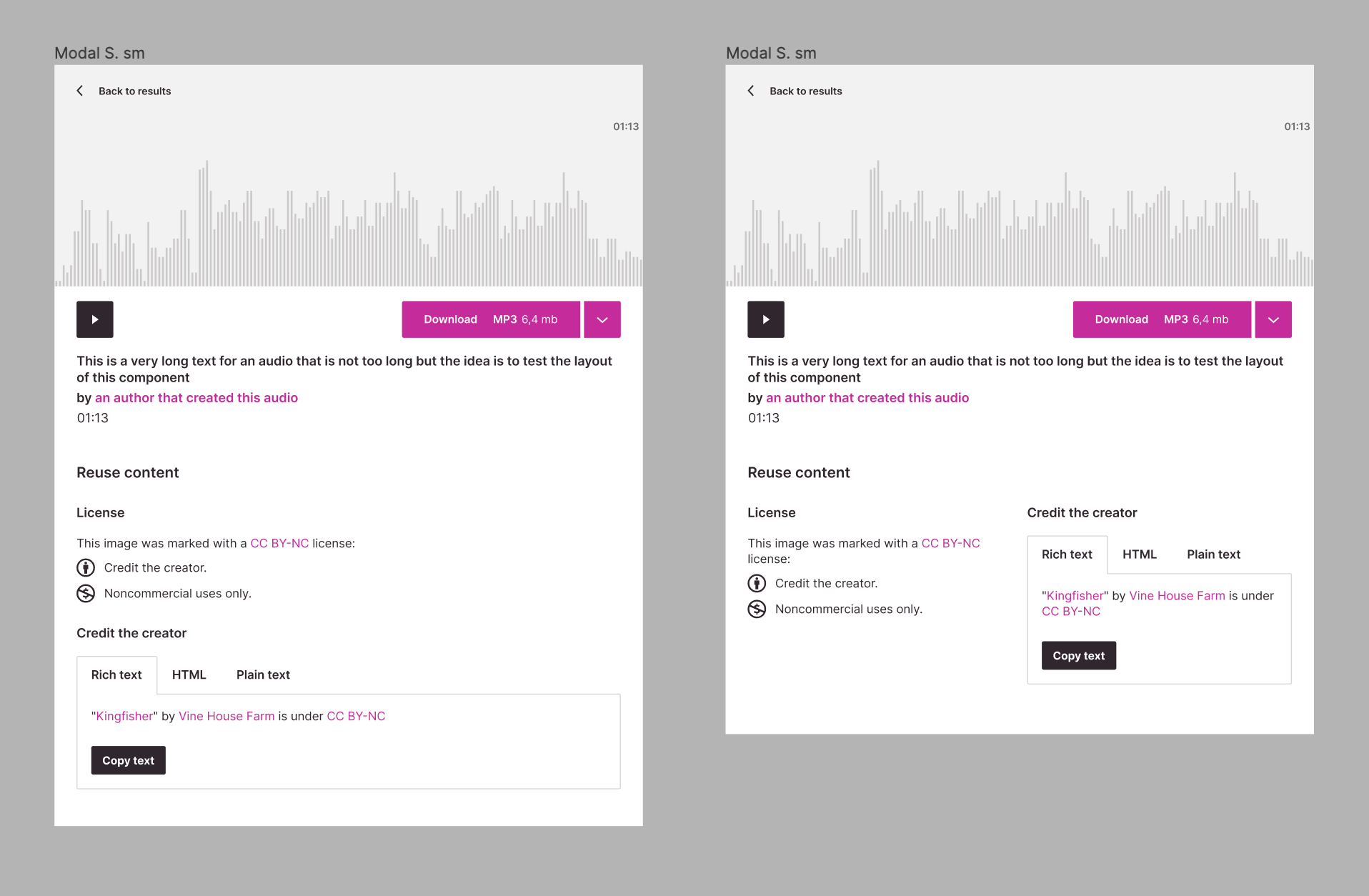 Audio result page responsiveness is messy · Issue #544 · WordPress/openverse-frontend · GitHub