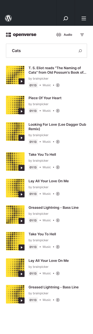 Default artwork for audio · Issue #349 · WordPress/openverse-frontend · GitHub