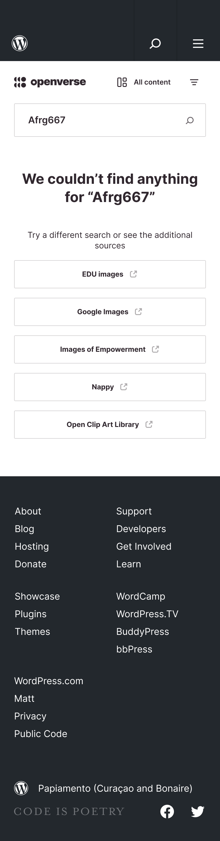No results page · Issue #602 · WordPress/openverse-frontend · GitHub