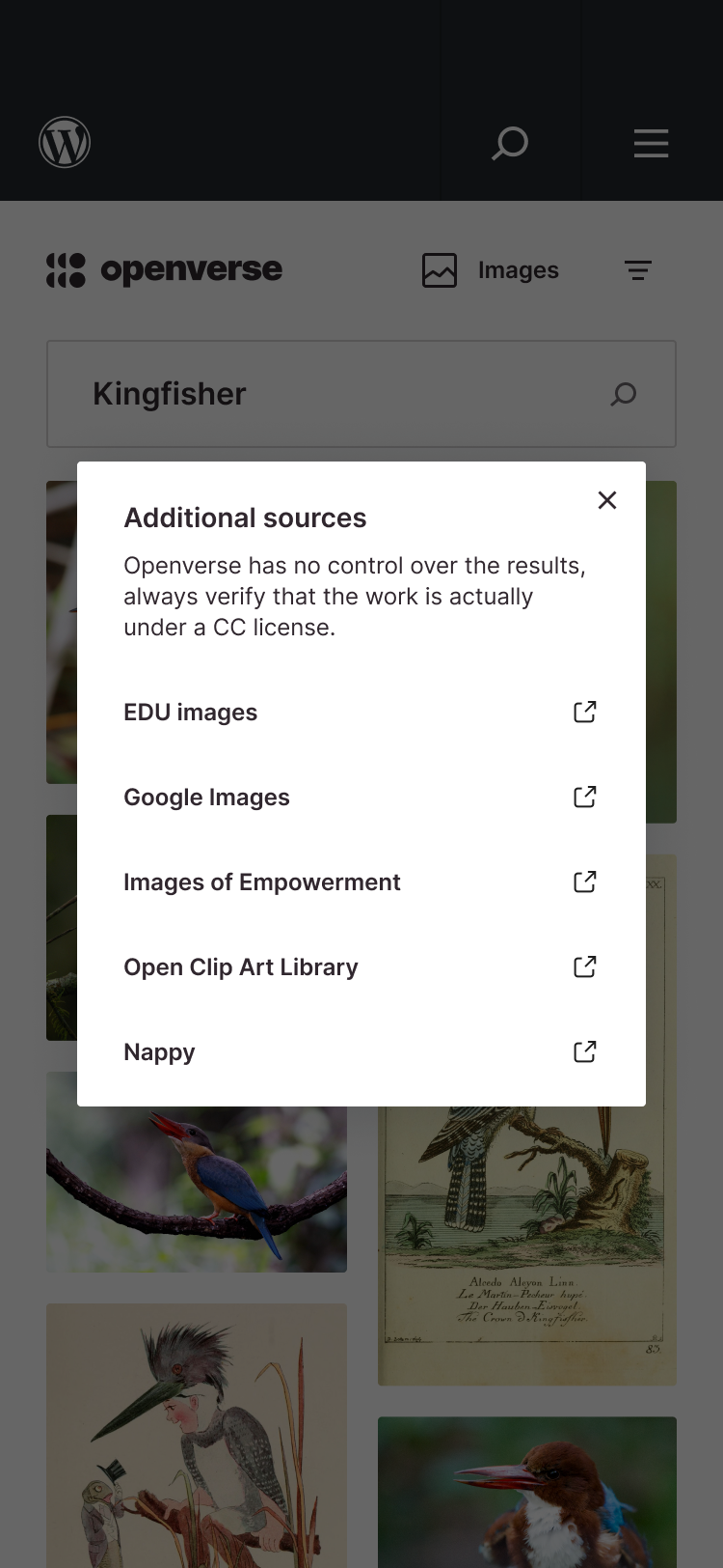 Update the meta search section with the new design · Issue #734 · WordPress/openverse-frontend ...