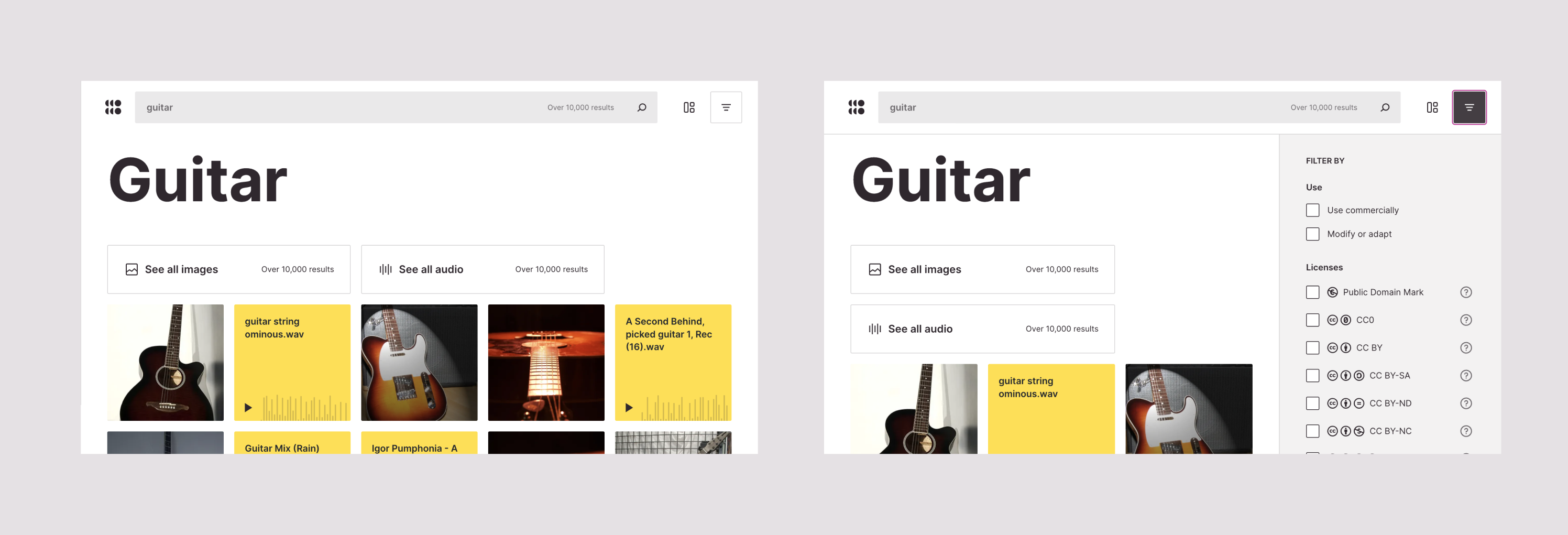 Audio box layout cannot hold content at 1024px breakpoint with filters open · Issue #455 ...