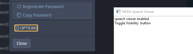 A11y: "Custom environment" / "Options" expand/collapse controls have ...
