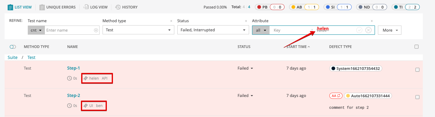 Make possible to assign people for test failure analysis activity ...