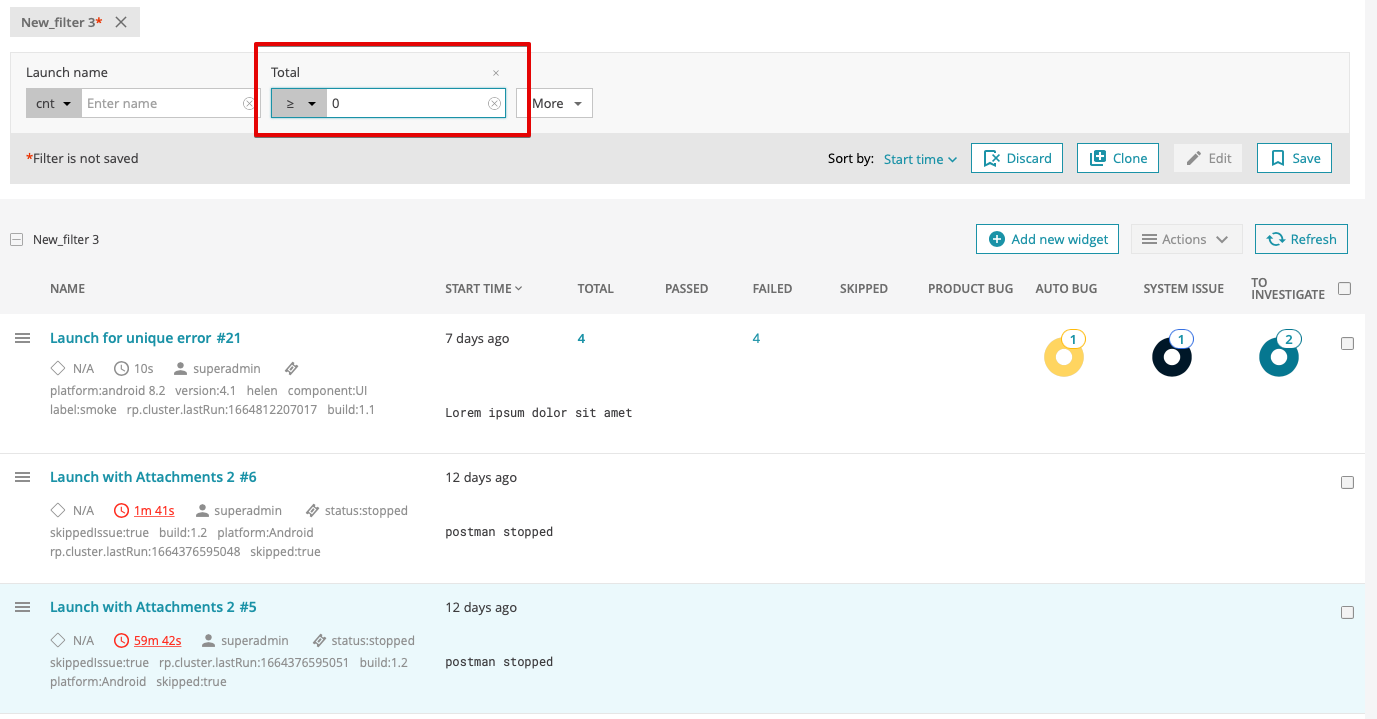 Weird Question: Is there a way to create a Filter without Filter, because Widgets need a filter ...