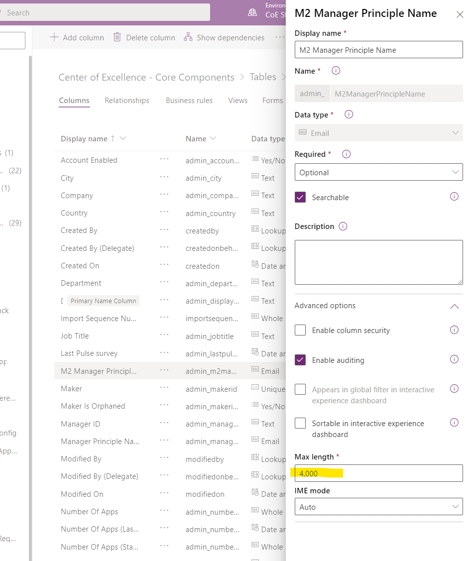 [CoE Starter Kit - BUG] Add_Maker admin_m2managerprinciplename string length exceeded · Issue ...