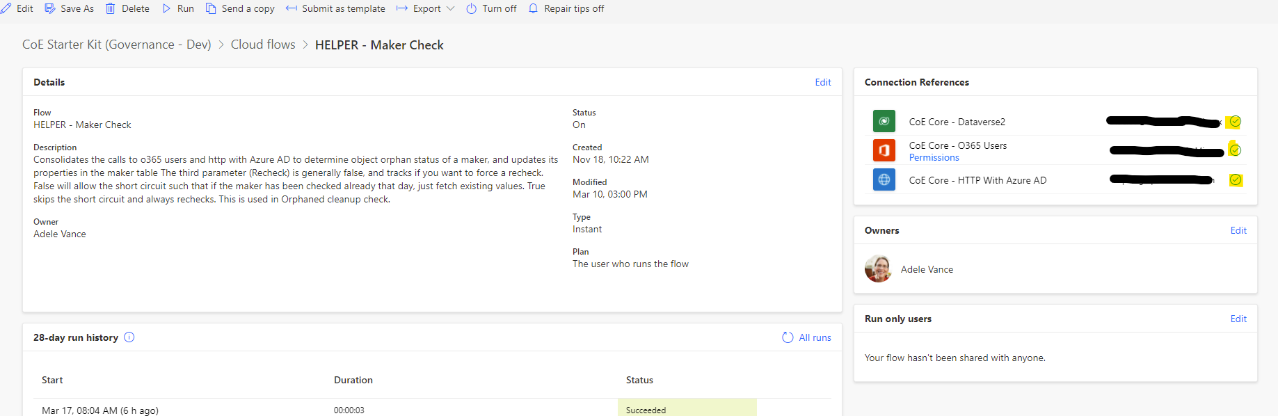 [CoE Starter Kit - BUG] Admin | Sync Template v3 (Flows) and (Apps) Maker Check - Edit Bad ...