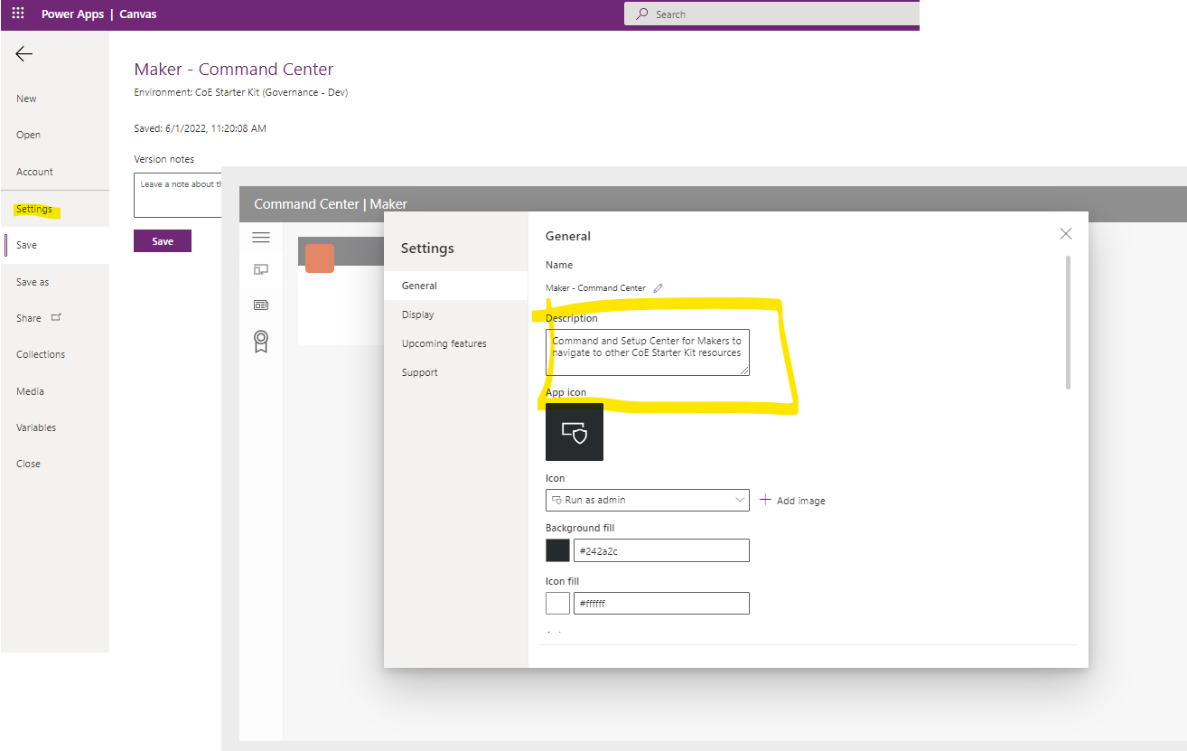 [CoE Starter Kit - BUG] App Description missing from Cleanup Old ...