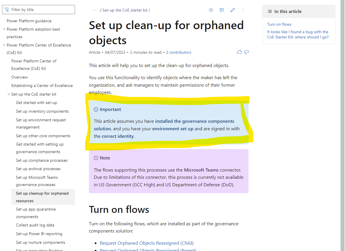 [CoE Starter Kit - BUG] ISSUE in Request Orphaned Objects Reassigned (Parent) and Request ...