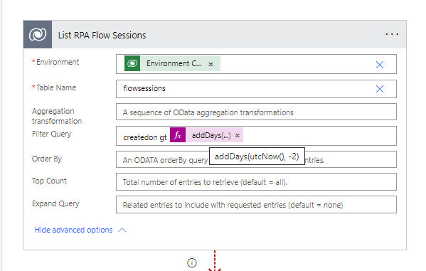 [CoE Starter Kit - QUESTION] List RPA Flow Sessions error handling ...