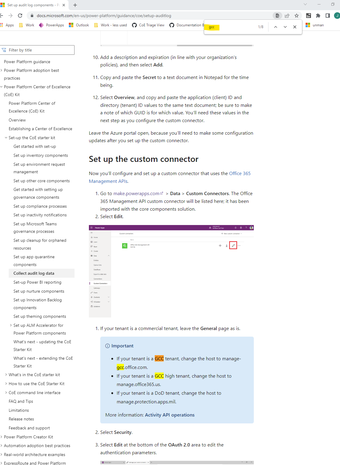 [CoE Starter Kit - QUESTION] GCC Audit Log Collection issues · Issue #3577 · microsoft/coe ...