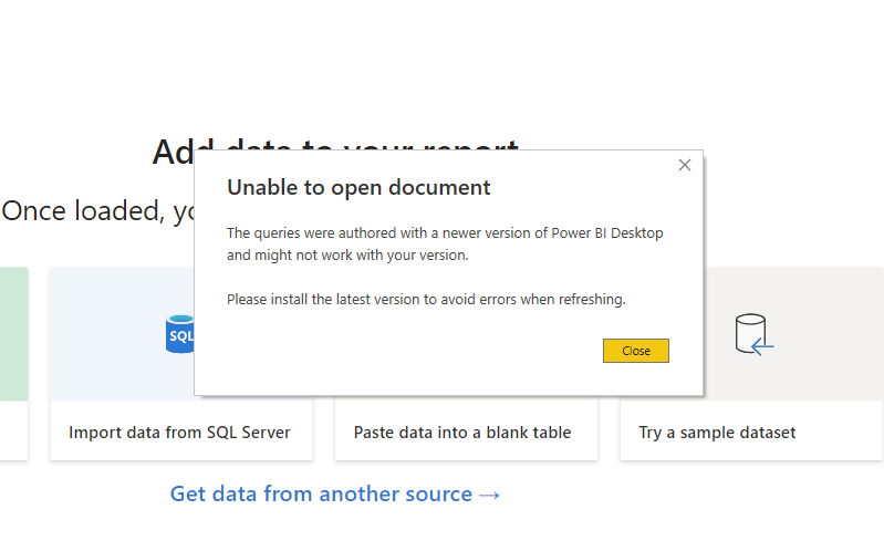 [CoE Starter Kit - BUG] Version issue when opening Sept CoE Dashboard PBI report · Issue #3655 ...