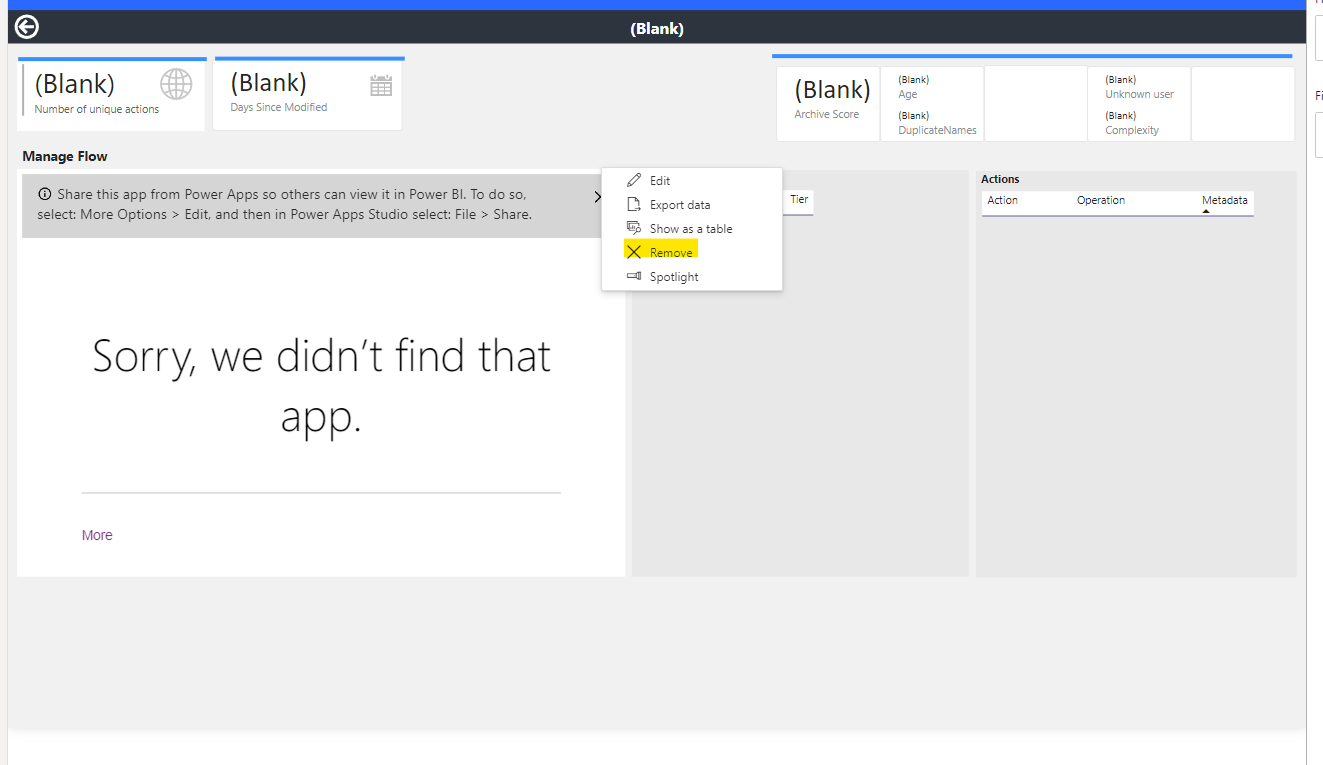 [CoE Starter Kit - BUG] PBI Report Drill Through 'Access this App / Flow' throws error · Issue ...