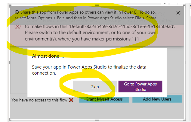 [CoE Starter Kit - BUG] PBI Report Drill Through 'Access this App / Flow' throws error · Issue ...