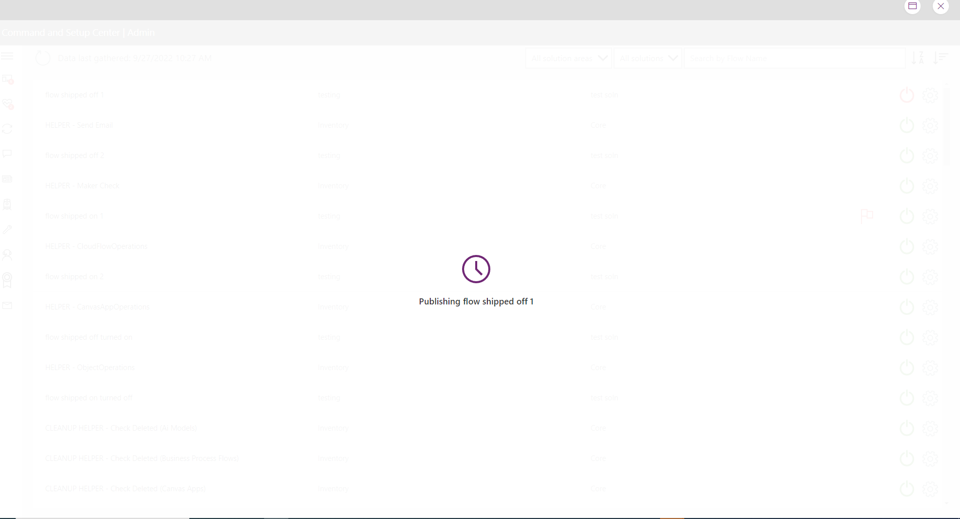 [CoE Starter Kit - BUG] Allow publish and start for CoE flows from the admin center · Issue ...