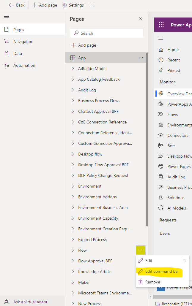 PowerPlatform Admin View cannot be associated to more than one ...