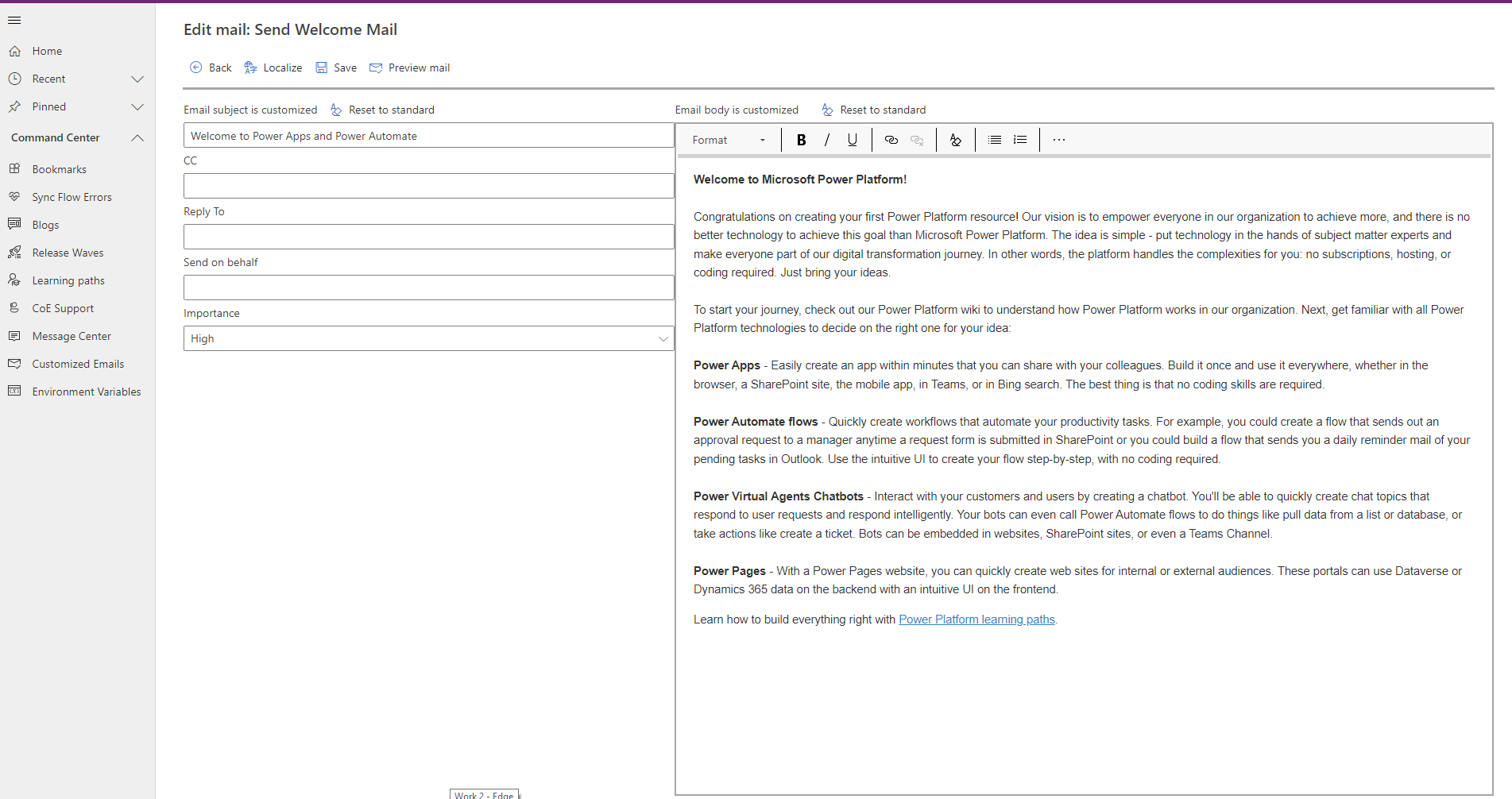 [CoE Starter Kit - Feature]: Configure Email UX redo · Issue #4489 ...