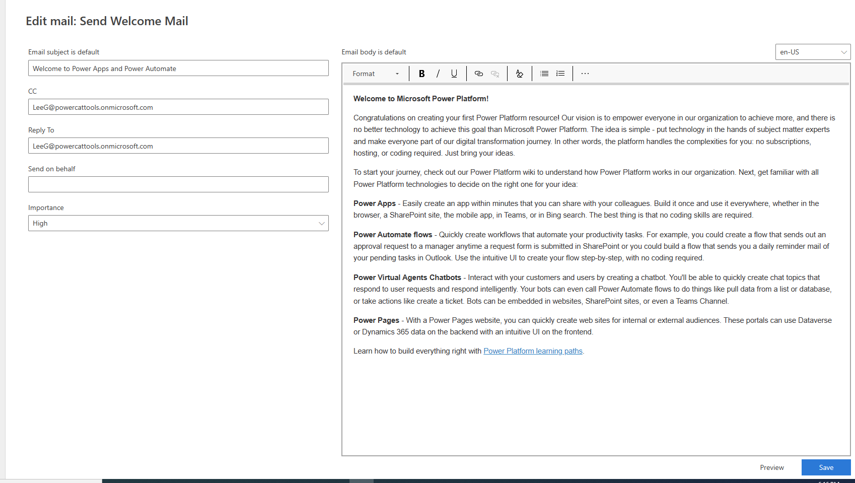 [CoE Starter Kit - QUESTION] Welcome Email Customizations · Issue #4667 ...