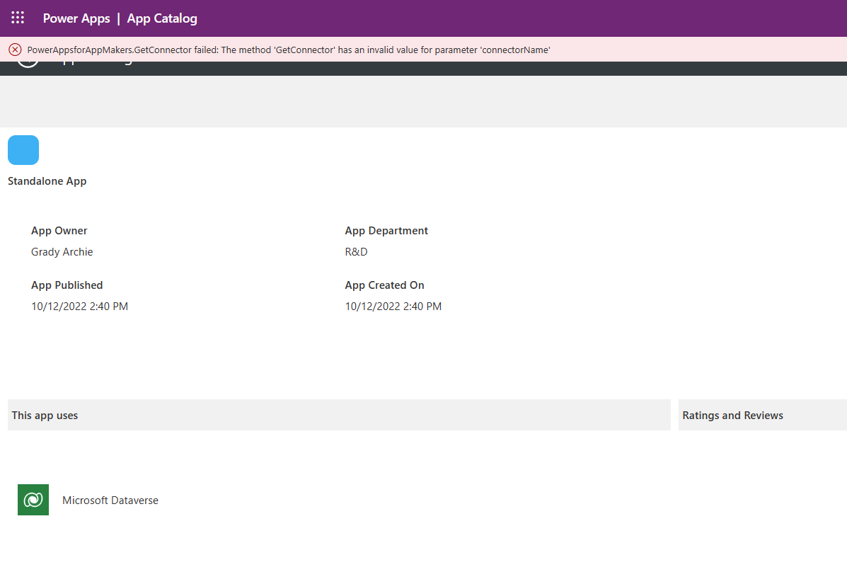 [CoE Starter Kit - BUG] App Catalog - Get Connector failure sometimes · Issue #4745 · microsoft ...