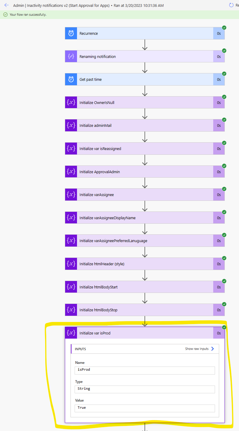 [CoE Starter Kit - BUG] ProductionEnvironment variable not functional for Inactivity Flows ...