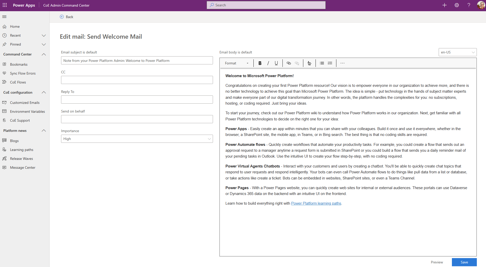 Customized Emails · Issue 5194 · Microsoft Coe Starter Kit · Github