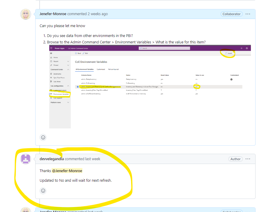 [CoE Starter Kit - BUG] Default environment data is missing from the dashboard · Issue #5250 ...