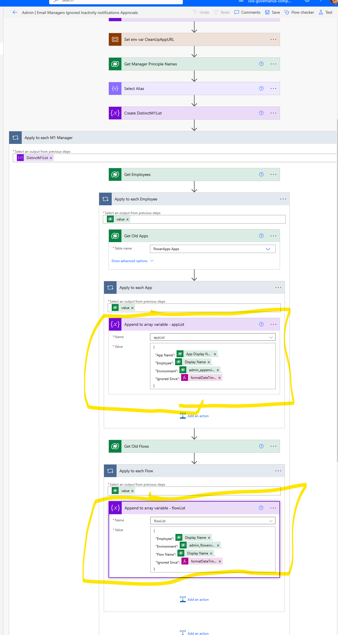 [CoE Starter Kit - QUESTION] Customizing the App and Flow table in the "Admin | Email Managers ...