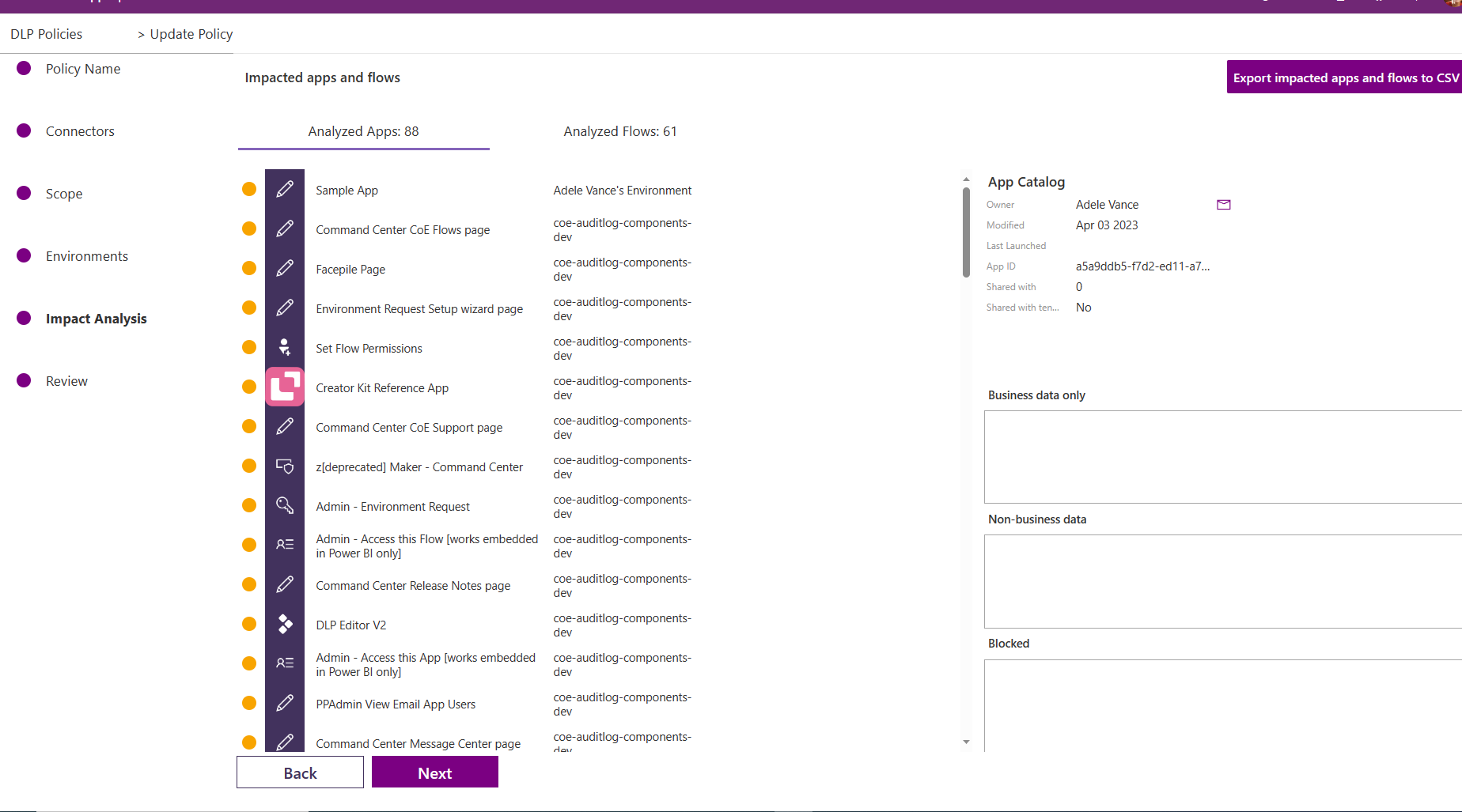 [CoE Starter Kit - BUG] DLP Editor V2 - Impact analysis always empty · Issue #5555 · microsoft ...