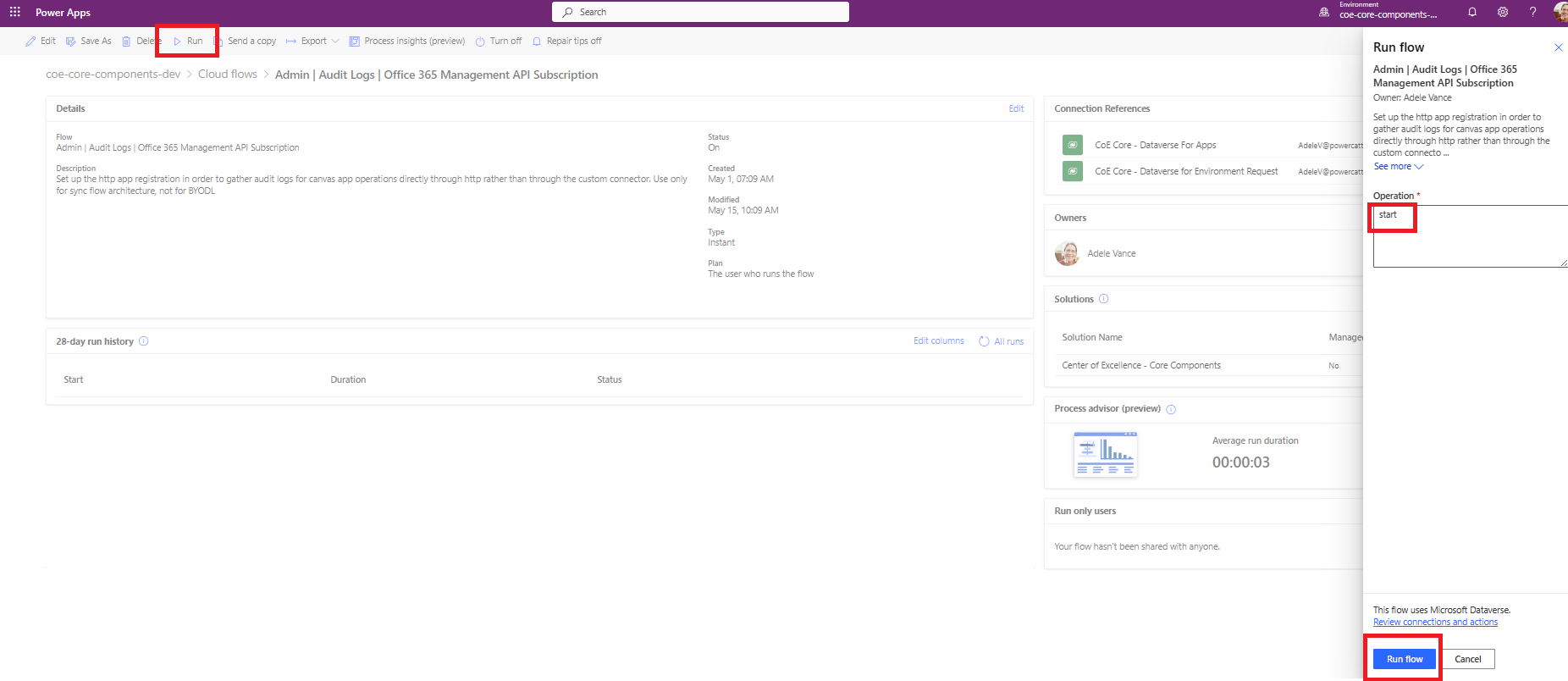 [CoE Starter Kit - QUESTION] Where to find setup process for the new audit logs? · Issue #5561 ...