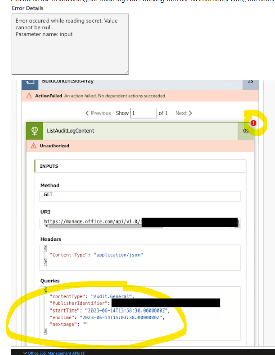 [CoE Starter Kit - BUG] - Admin | Audit Logs | Sync Audit Logs (V2) - flow always Fails ...