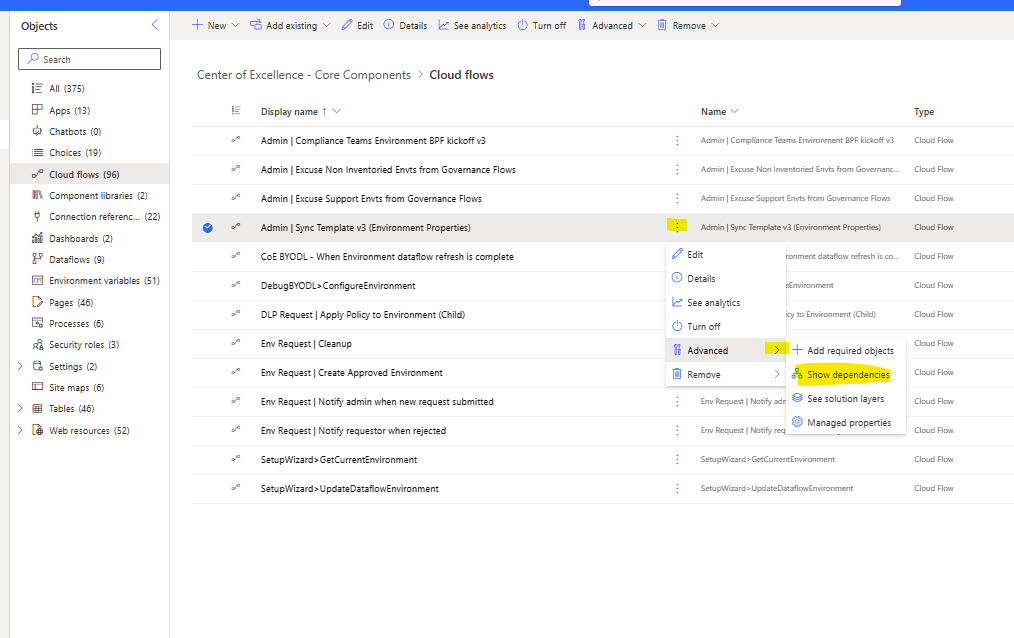 [CoE Starter Kit - BUG] Sync Template v3 (Environment Properties) not finding child flow · Issue ...