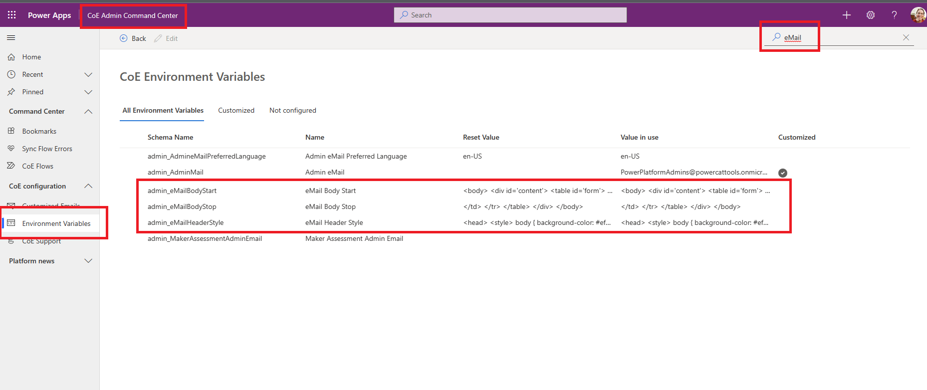 [CoE Starter Kit - Feature]: Email Header Style variable modification · Issue #6411 · microsoft ...