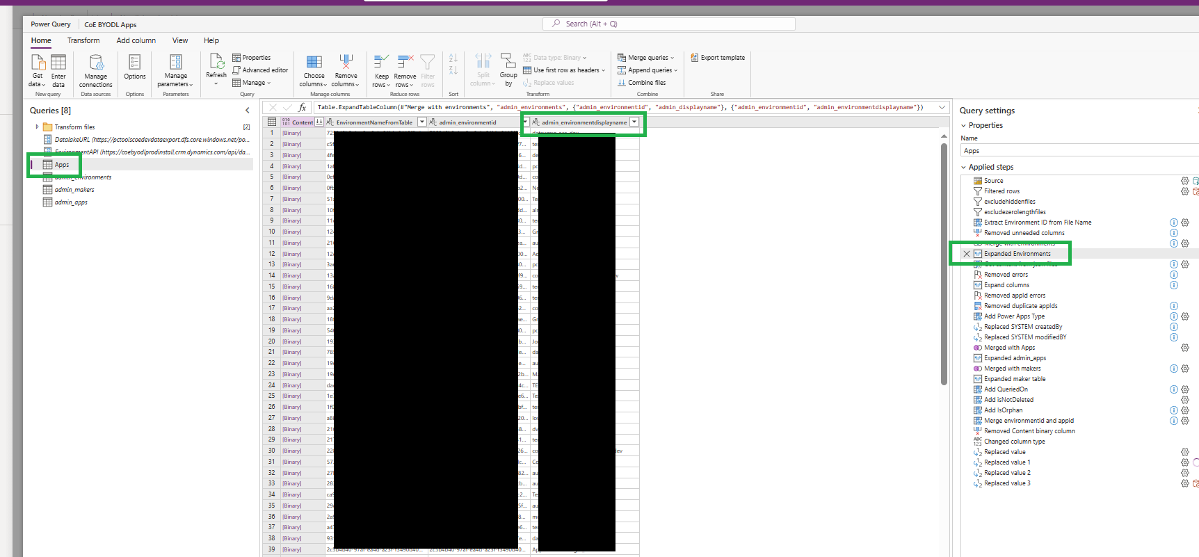 [CoE Starter Kit - BUG] App Environment Display name is blank in PowerApps table · Issue #6814 ...