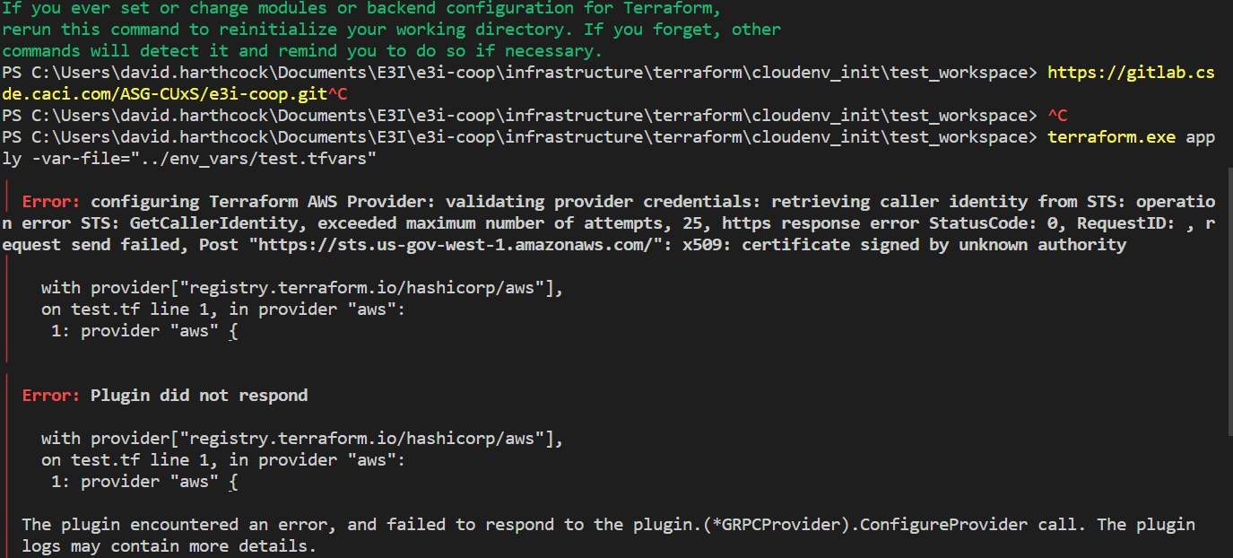 [Bug]: plug in failed with GRPCProvider.ConfigureProvider Call · Issue #30893 · hashicorp ...