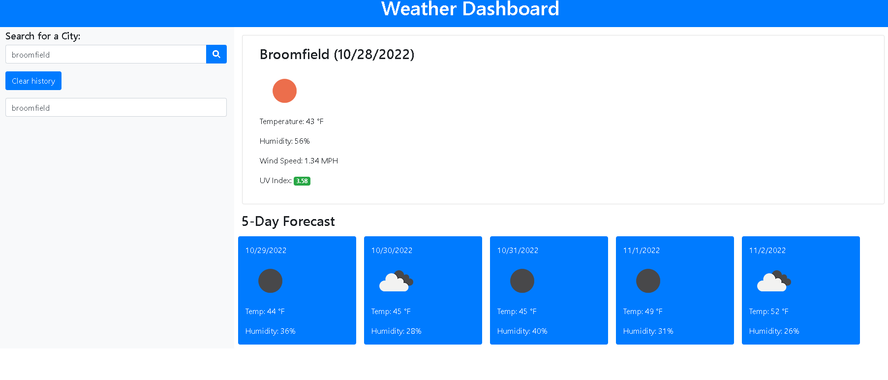 GitHub - OmarDaghestani/Weather-Dashboard