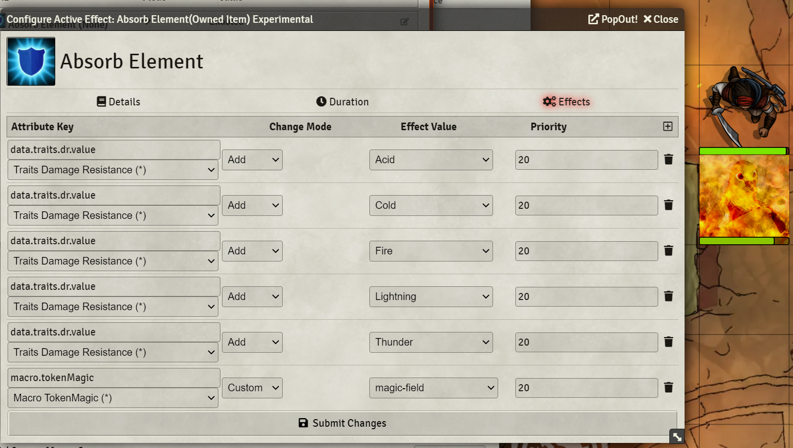 Token magic fire procs when I add in fire damage resistance. · Issue #159 · Feu-Secret ...